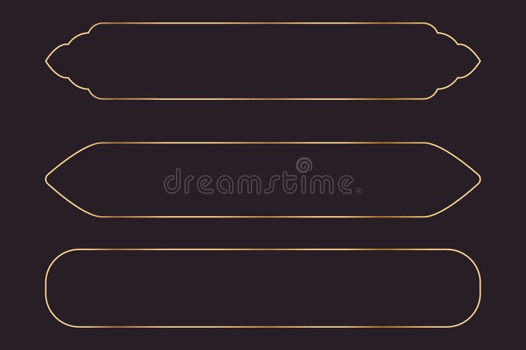 Double Thin Gold Border Stock Illustrations – 140 Double Thin Gold ...