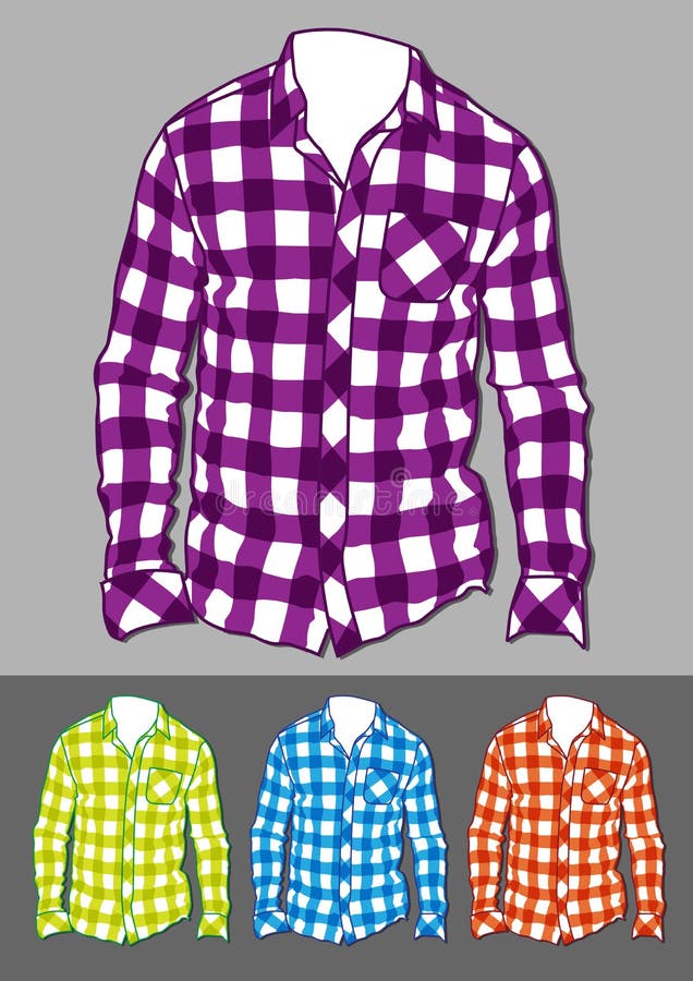 Checked Shirts Stock Illustrations – 739 Checked Shirts Stock ...