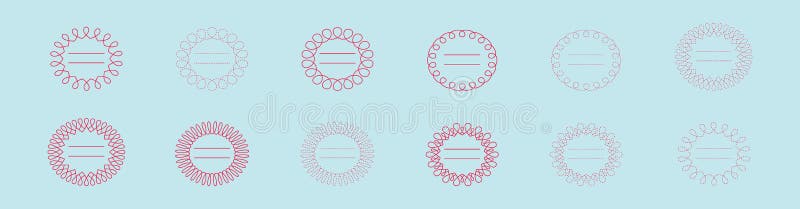 Set of Loop Logos Cartoon Icon Design Template with Various Models ...