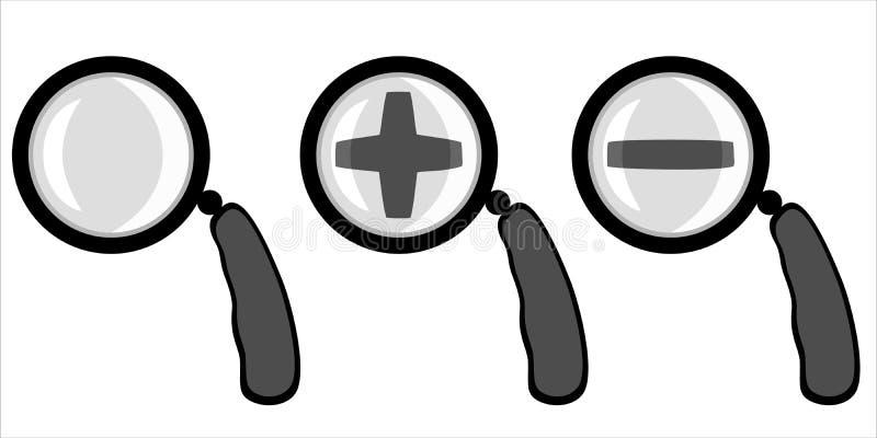 A Set of Loops with Zoom Plus and Minus. Sign of Increase and Decrease ...