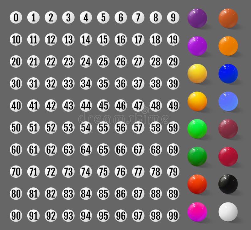 Set of Lotto Balls and Numbers To Them. Vector Stock Vector ...