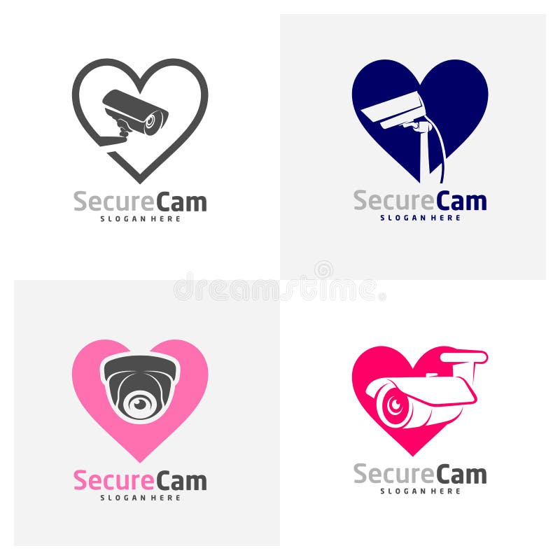 Monitor CCTV Camera Logo Design Vector Template, Concept Symbol Icon ...
