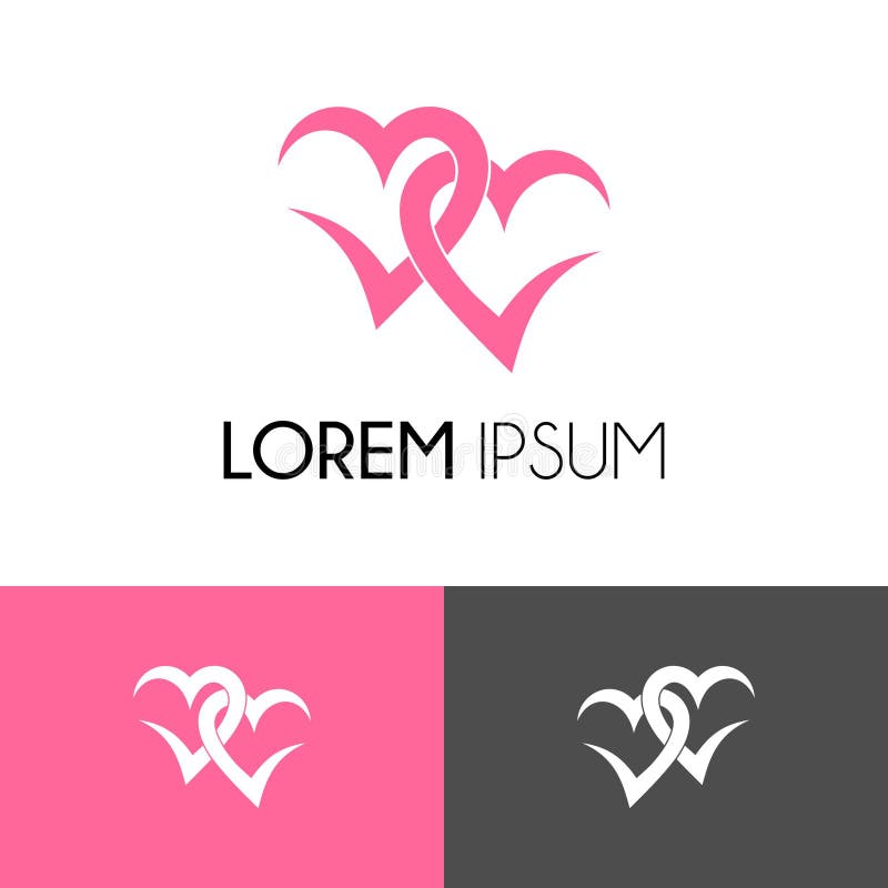 Set of Love Simple Logo Icon Design Vector. Stock Vector - Illustration ...