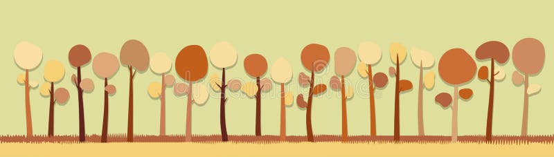 Set of Lovely Simple Trees Vector Illustration Stock Vector ...