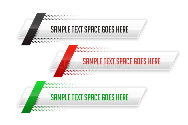 Set of Lower Third Header Banner for News Report Stock Vector ...