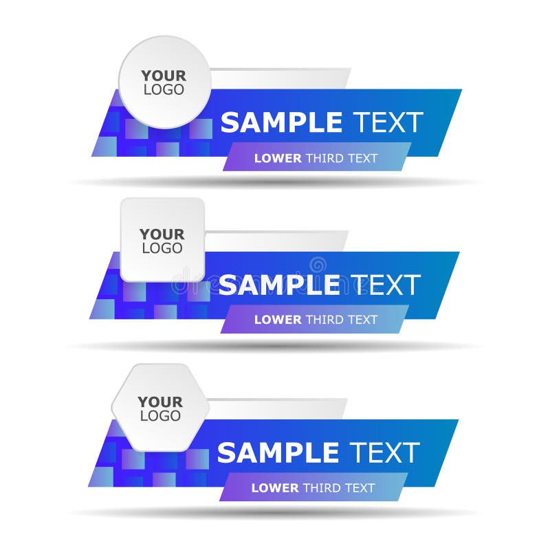 Set of Lower Third Modern Design Template Collection Stock Illustration ...