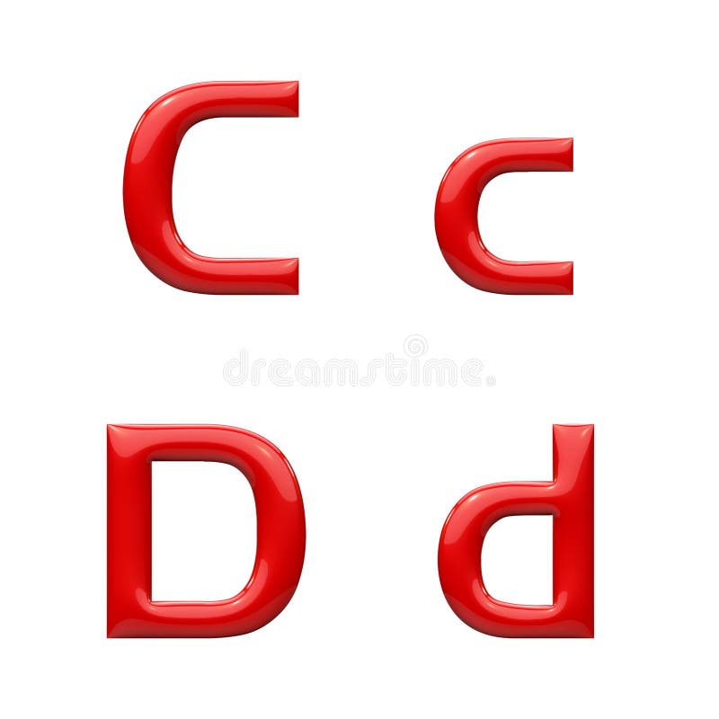 Set of Lowercase and Uppercase Red Plastic Letters and Numbers on White ...