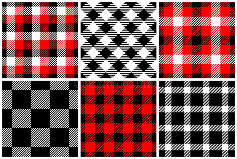 Set of Lumberjack Plaid Pattern Stock Vector - Illustration of ...