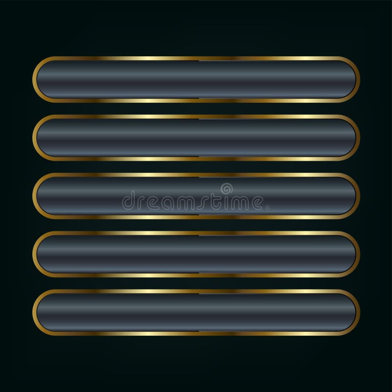 Set of Luxurious Buttons Icons with Copy Space. Stock Illustration ...