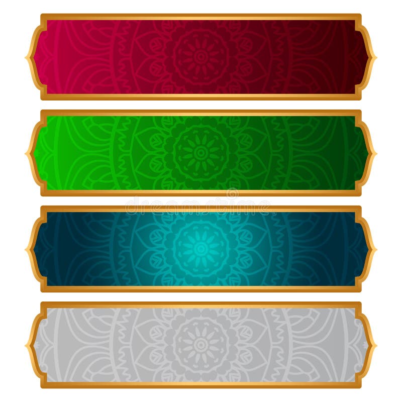 Arabic Islamic Banner Title Frame Text Box Stock Illustrations – 121 ...