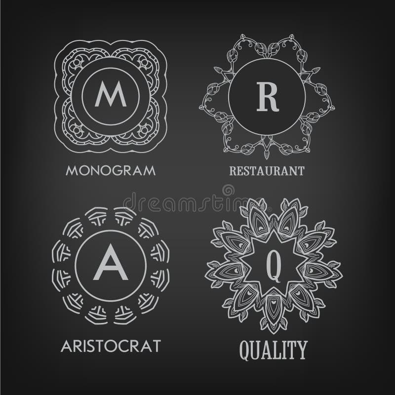 Set of Luxury, Simple and Elegant Monogram Designs Stock Vector ...