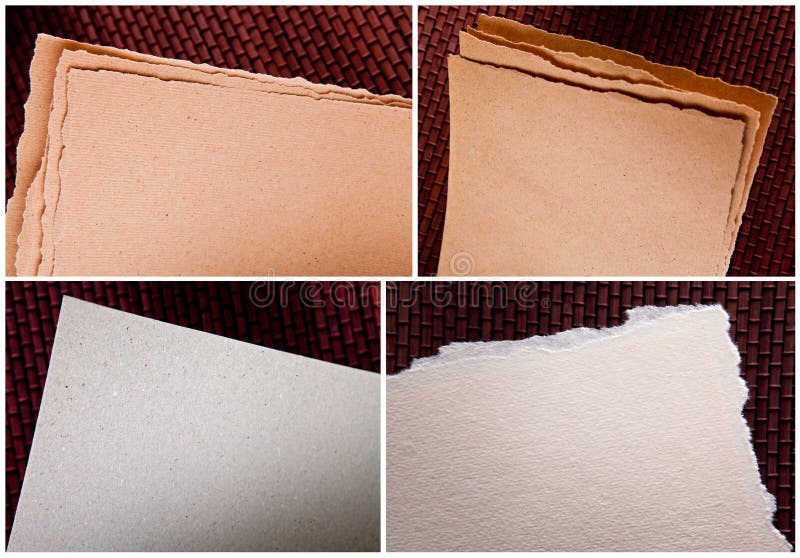 Set of Macro Shots of Corner of Paper. Mockup. Close Up. Stock Photo ...