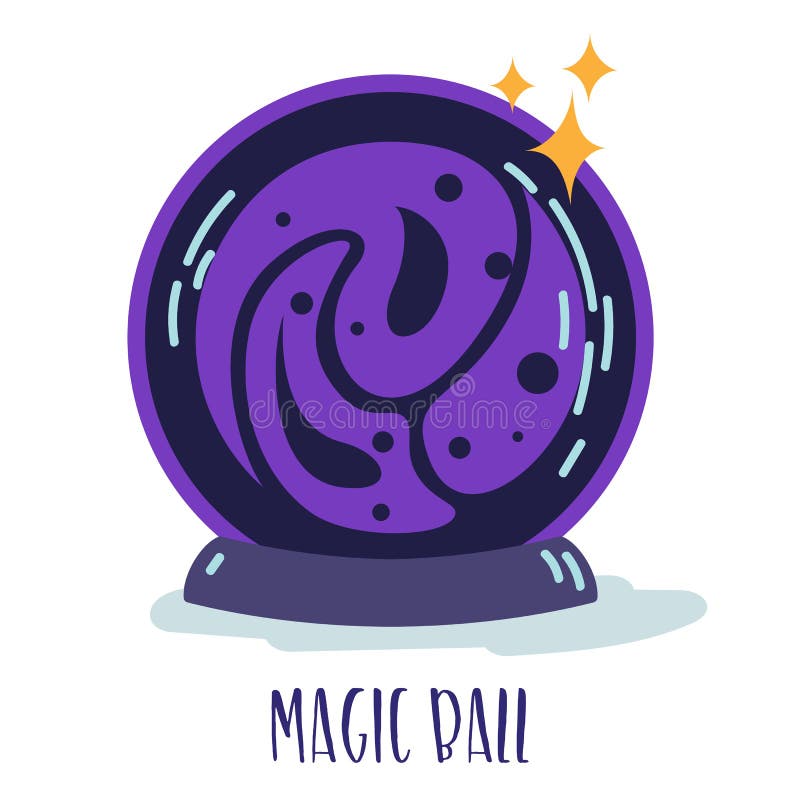 Set of magic elements stock vector. Illustration of ball - 165124435