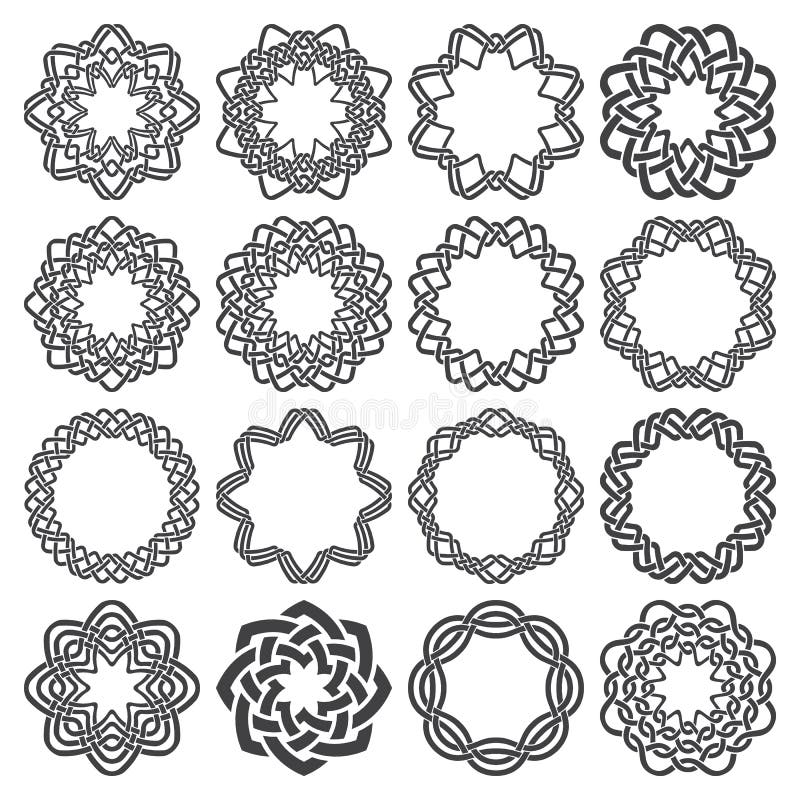 Set of Magic Knotting Circles Stock Vector - Illustration of bunch ...