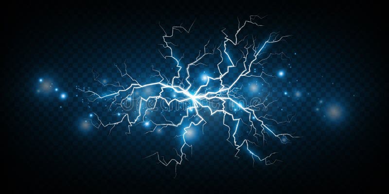 A Set of Magic Lightning and Bright Lighting Effects. Vector ...