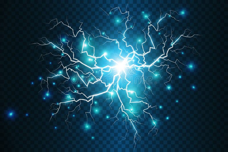 A Set of Magic Lightning and Bright Lighting Effects. Vector ...