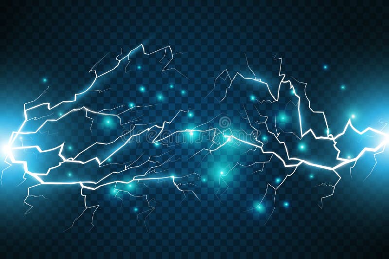 A Set of Magic Lightning and Bright Lighting Effects. Vector ...