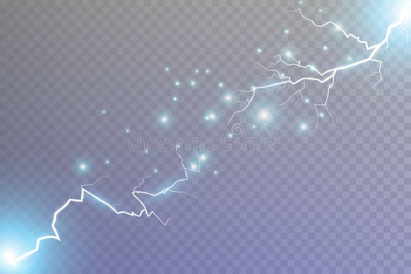 A Set of Magic Lightning and Bright Lighting Effects. Vector ...