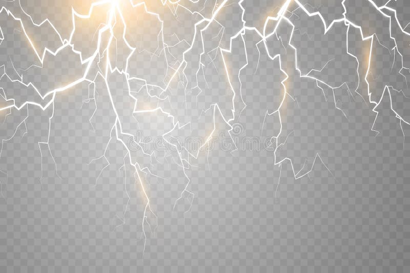 A Set of Magic Lightning and Bright Lighting Effects. Vector ...