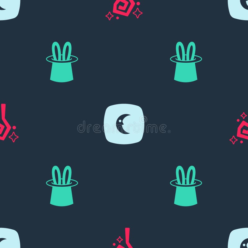 Set Magic Staff, Moon and Stars and Magician Hat Rabbit Ears on ...