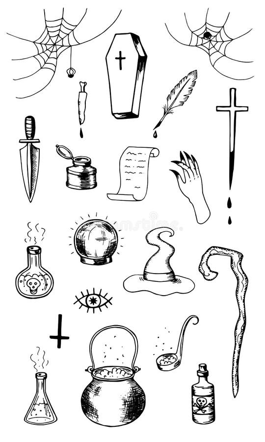 Magical spider tree - blue stock illustration. Illustration of paper ...