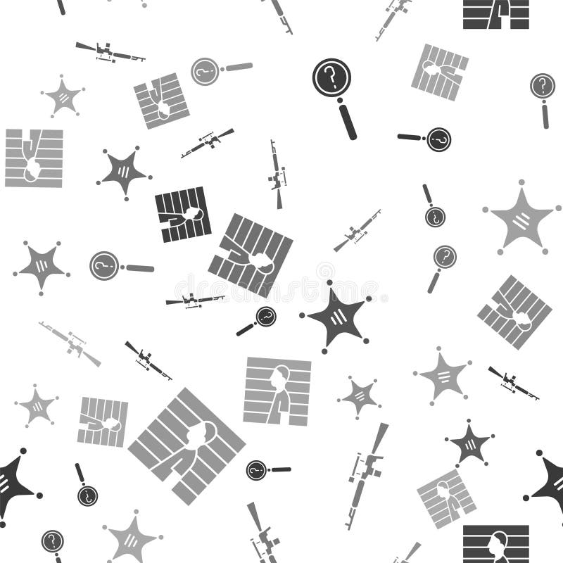 Set Magnifying Glass with Search, Sniper Rifle with Scope, Hexagram ...