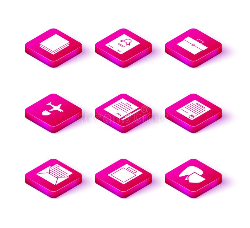 Set Document and Check Mark, Cloud and Shield and Document Folder Icon. Vector Stock Vector ...