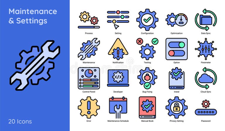 Maintenance Icon Line Stock Illustrations – 64,917 Maintenance Icon ...