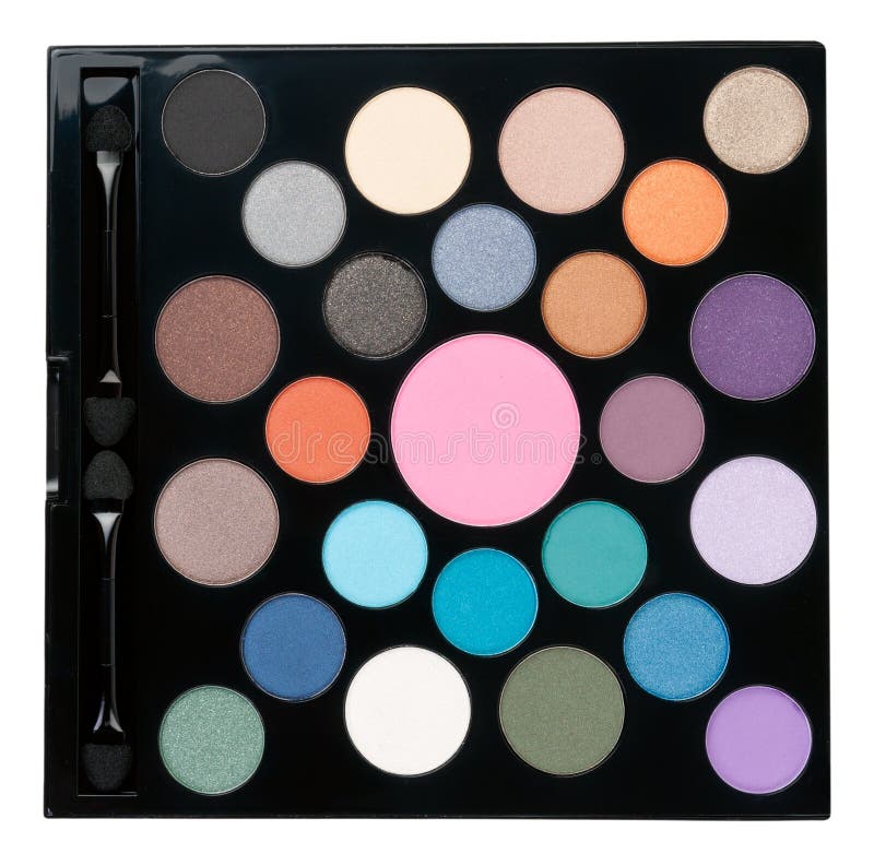 A Set of Makeup Powder in a Round Form Stock Photo - Image of container ...