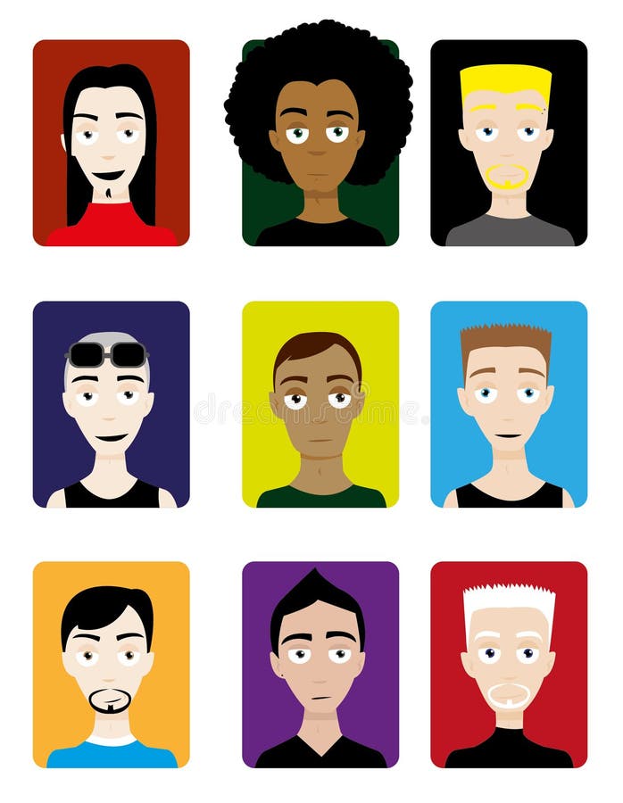 Big Set of Avatars Profile Pictures Flat Icons. Stock Vector ...