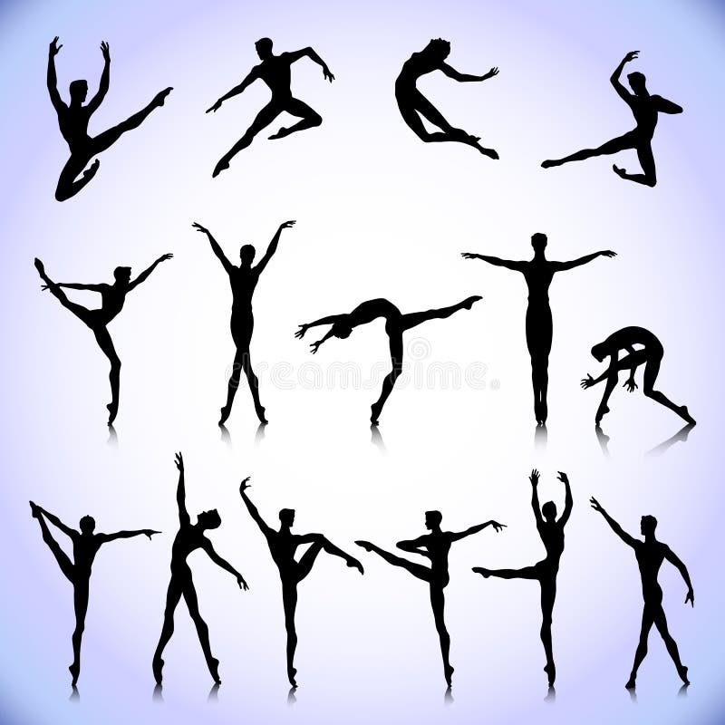 Collection of Vector Dance Silhouettes Stock Vector - Illustration of ...