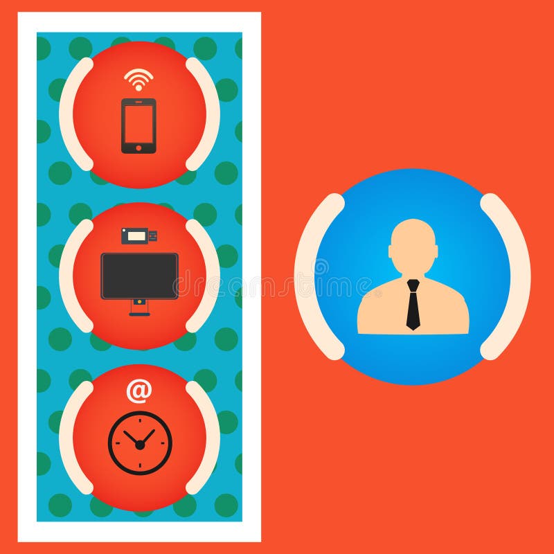 Set Manager Computer, Smartphone and Watch Eps Stock Vector ...