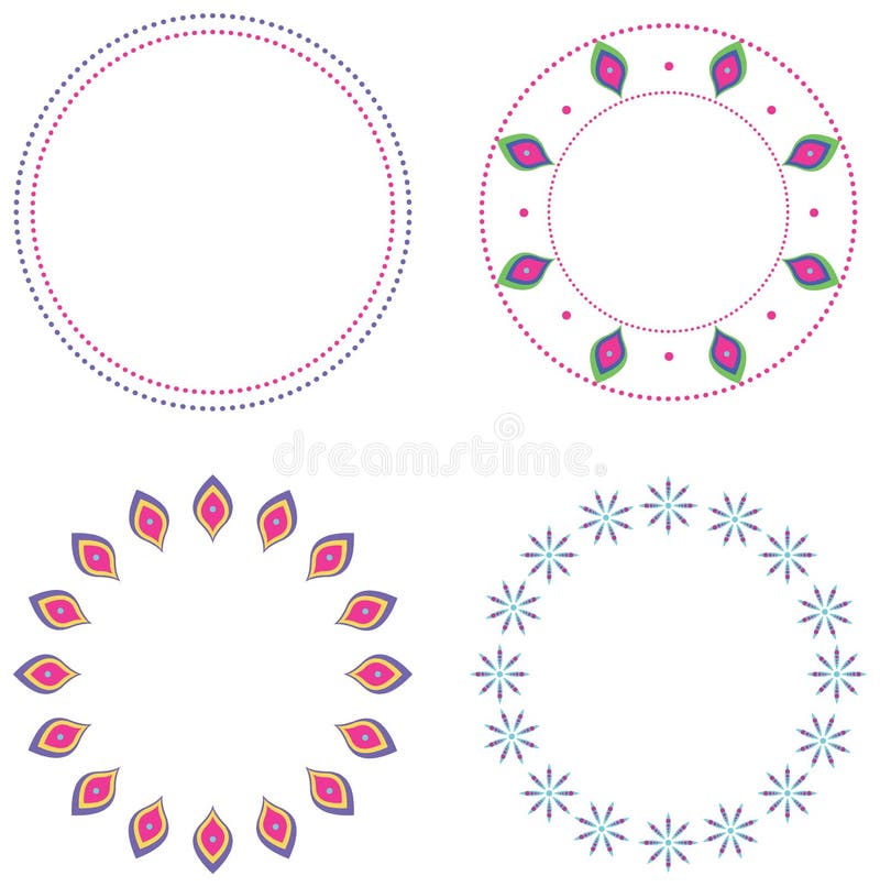 Set of Mandala Design in Different Patterns Stock Vector - Illustration ...