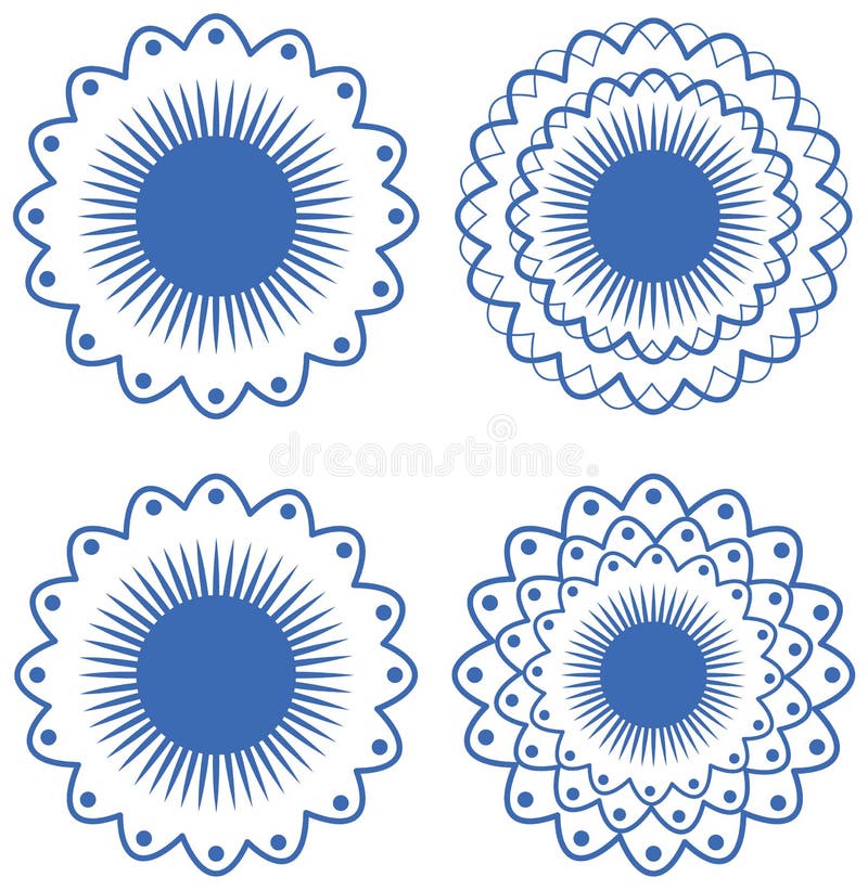 Set of Mandala Design in Different Patterns Stock Vector - Illustration ...