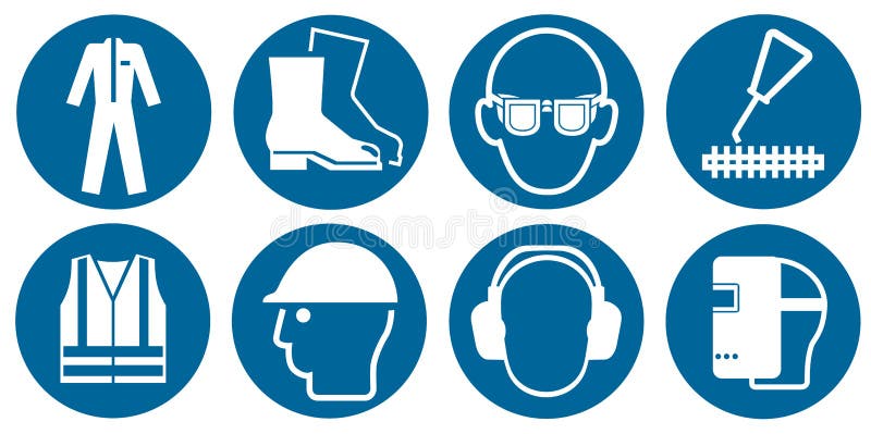 Set of ISO 7010 Vector Safety Signs Symbols Icons To Signify Mandatory ...