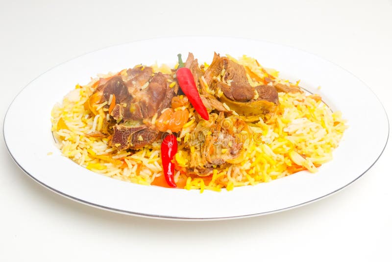 Set of Mandy Lamb Rice on the Table. Stock Photo - Image of tasty ...