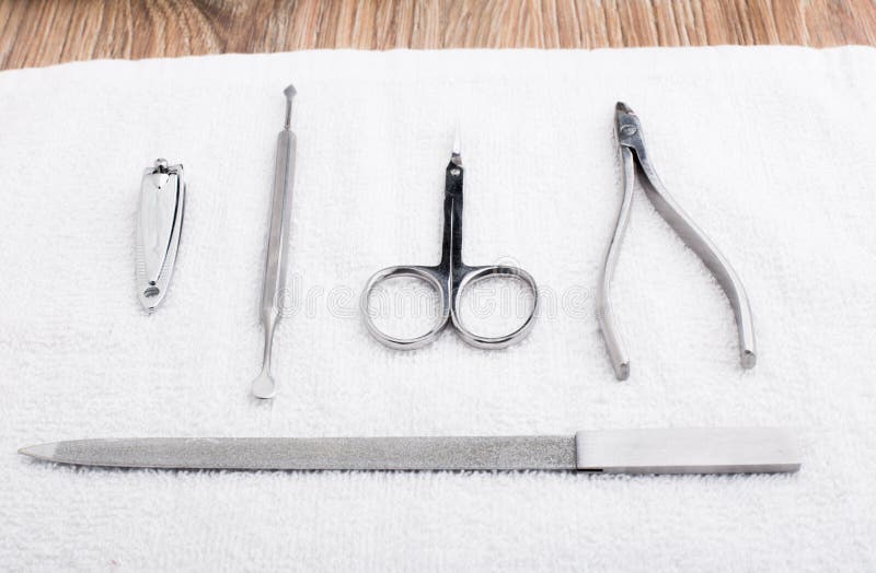 Set of Manicure Instruments Stock Photo - Image of clipping, color ...