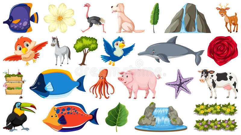 Set of many animal stock vector. Illustration of graphic - 150949290