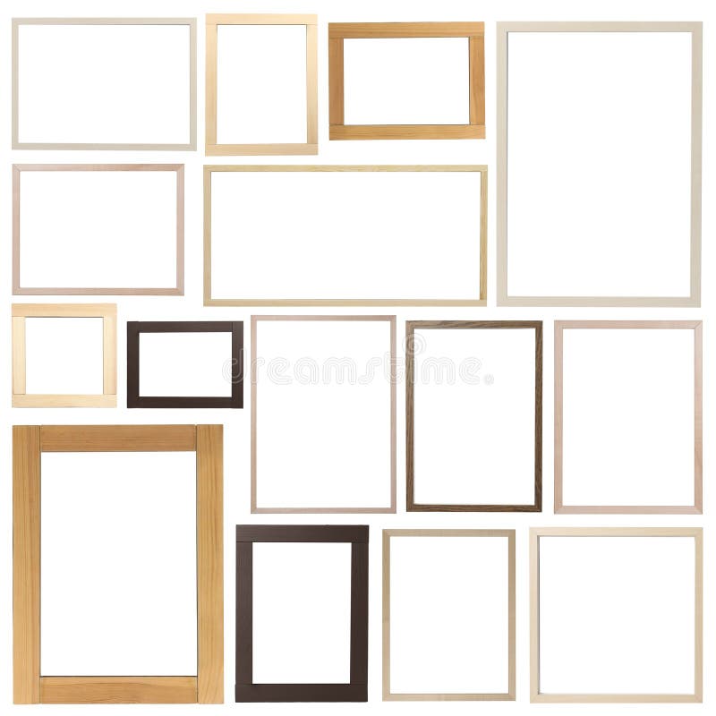 Set of Many Different Frames Isolated on White Stock Illustration ...