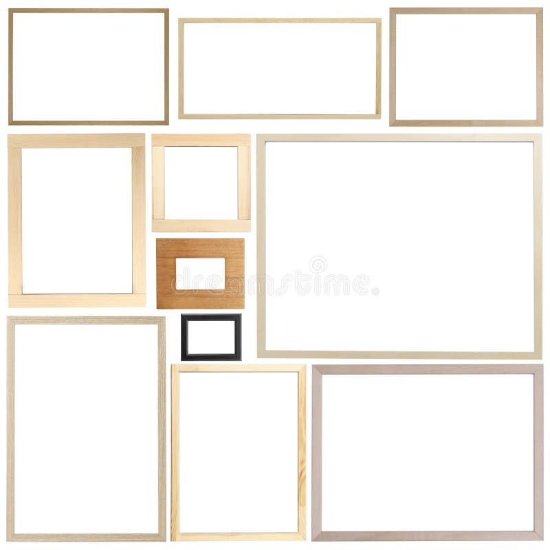 Set of Many Different Frames Isolated on White Stock Illustration ...