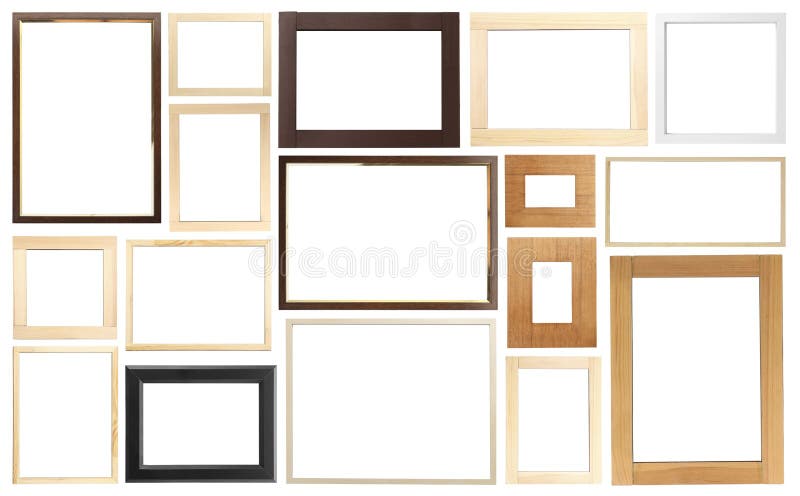 Set of Many Different Frames Isolated on White Stock Illustration ...