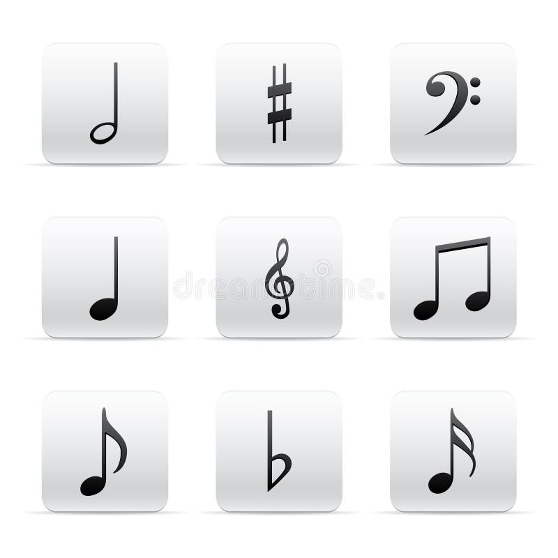 Music Notes and Icons Vector Set Stock Vector - Illustration of icon ...
