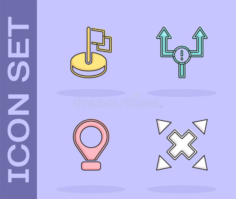 Set Many Ways Directional Arrow, Flag, Location and Arrow Icon. Vector ... Set Many Ways Directional Arrow, Flag, Location and Arrow Icon. Vector ...