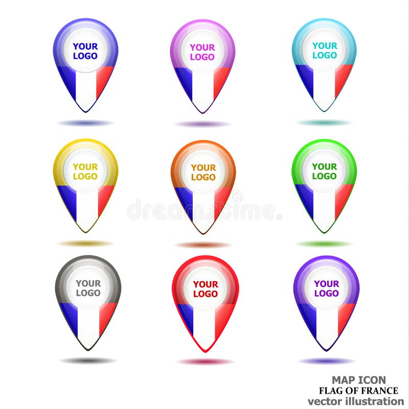 France Location Map on Map Europe. 3d France Flag Map Marker Location ...
