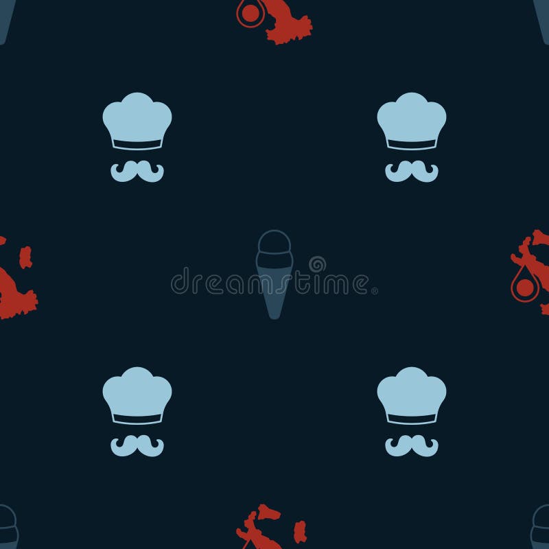 Set Map of Italy, Ice Cream in Waffle and Italian Cook on Seamless ...