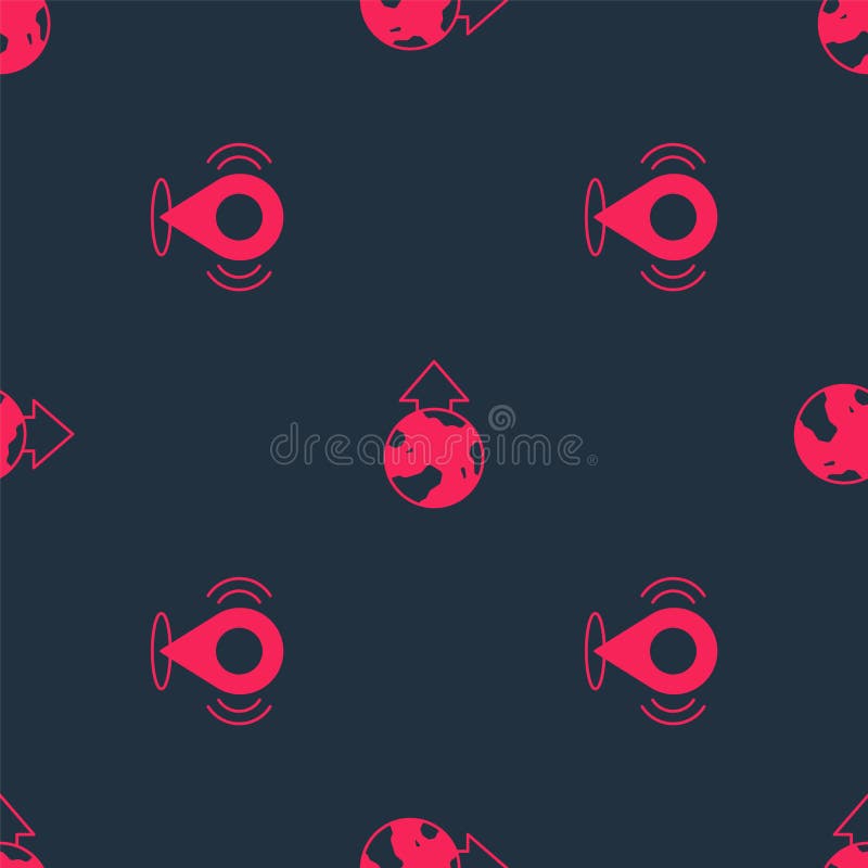 Set Map Pin and Location on the Globe on Seamless Pattern. Vector Stock ...