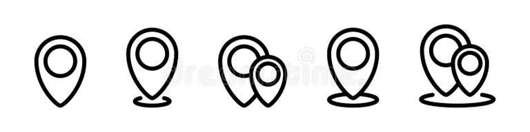 Set of Map Pin Location Icons. Modern Map Markers. Set of Map Pin Icons. Map Markers. Location ...