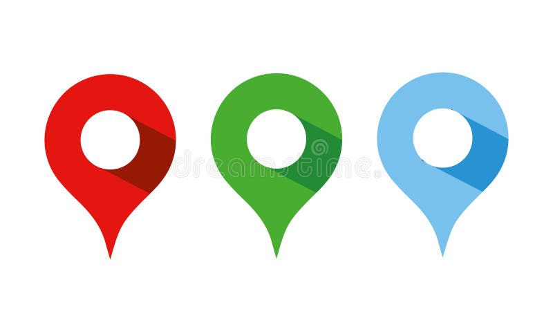 Set of Map Pin Location Icons. Modern Map Markers .Vector Illustration ...