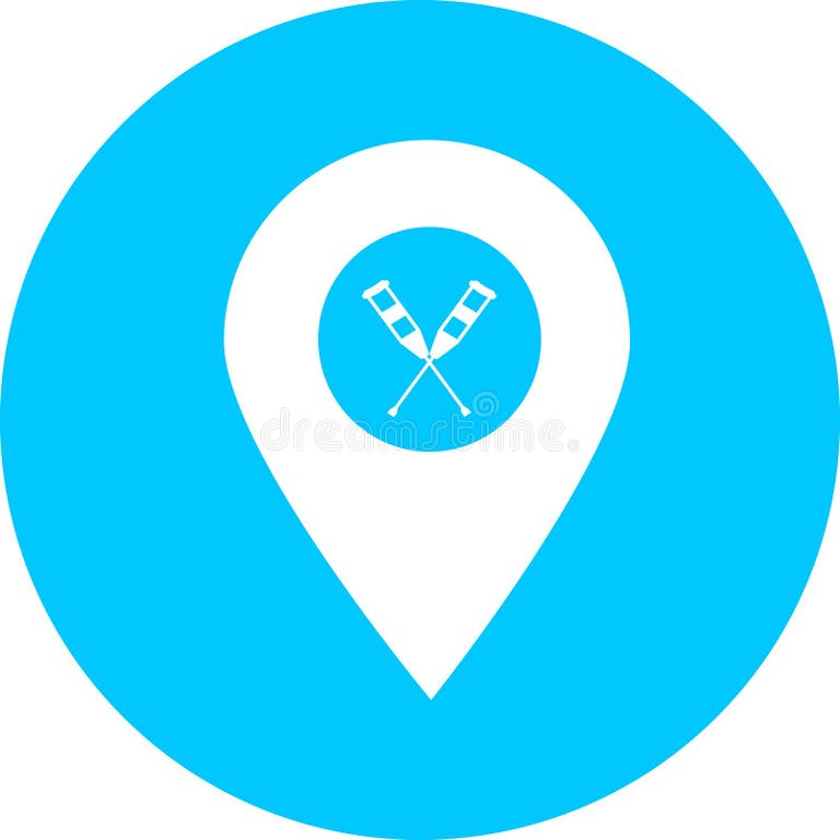 Set of Map Pin Pointer in Blue Circle Icon. Element of Map Point for Mobile Concept and Web Apps ...