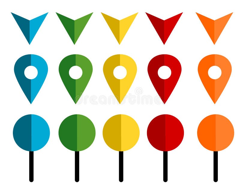 Set of Colored Pointers, Buttons. Stock Vector - Illustration of ...